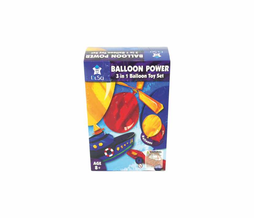 HOTOY BALLOON POWER 3 IN 1 SET 22X17CM | Zanna Toys